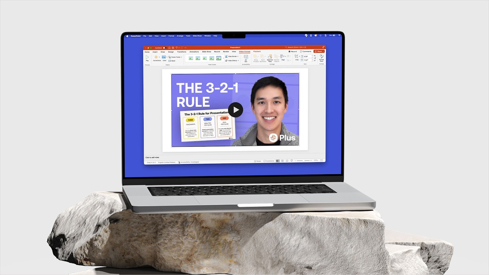 How to put a video in a shape in PowerPoint - Plus